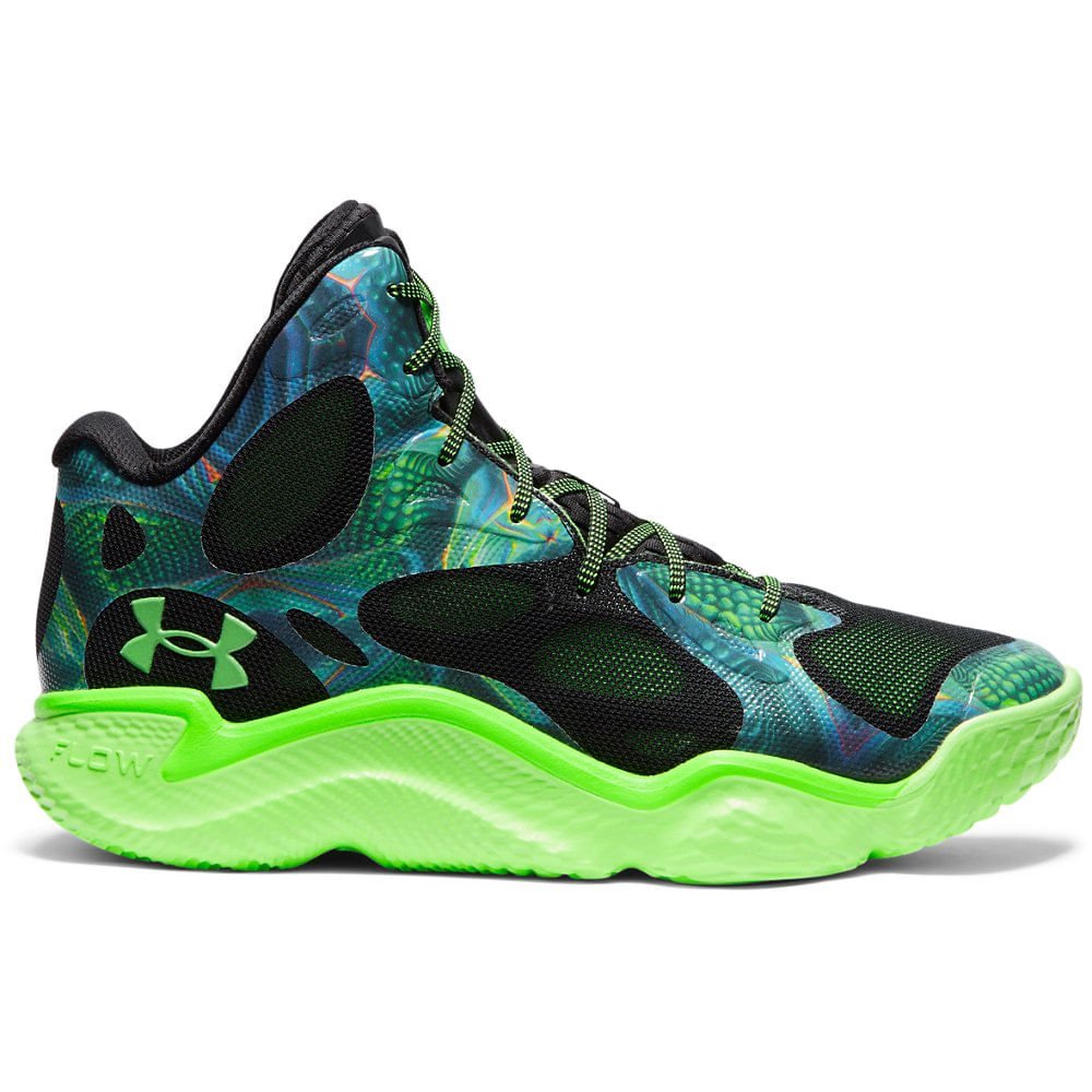 Tênis de Basquete Under Armour Curry Spawn Flotro Verde
