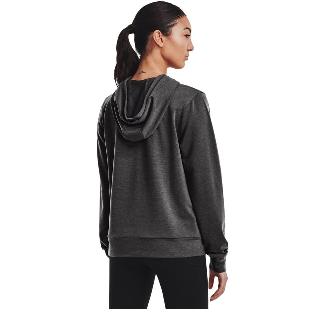 Moletom de Treino Feminina Under Armour Rival Terry FZ Hoodie Cinza