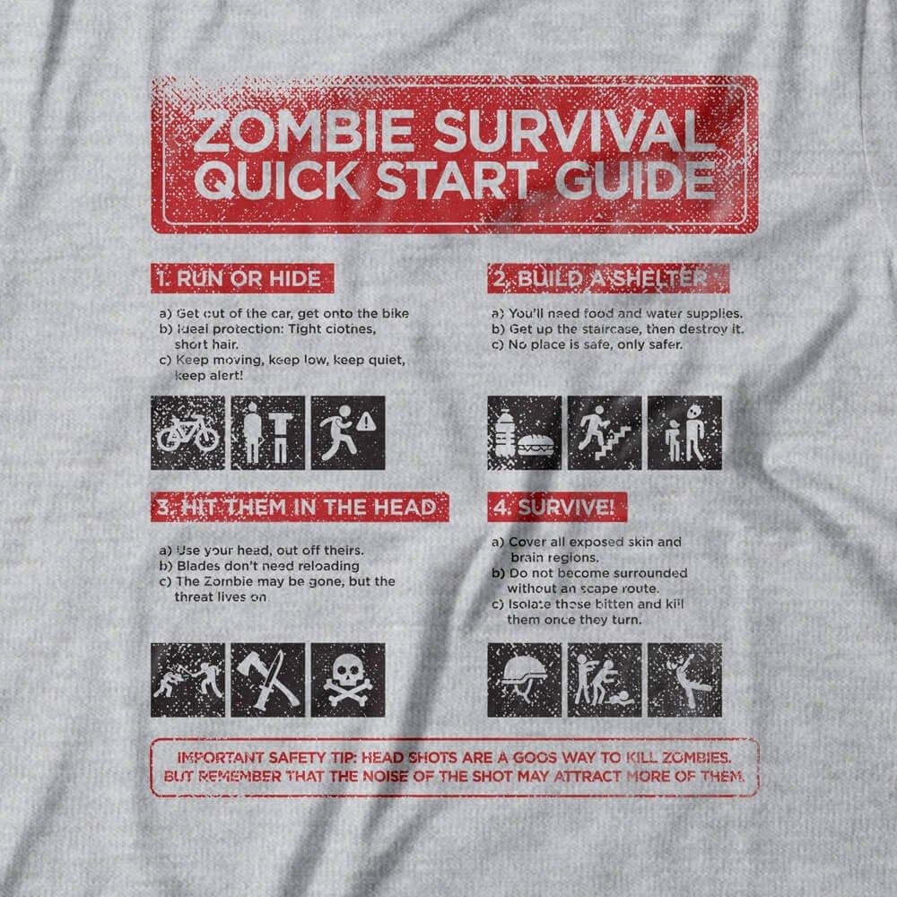 Camiseta Feminina Zombie Survival Guide M
