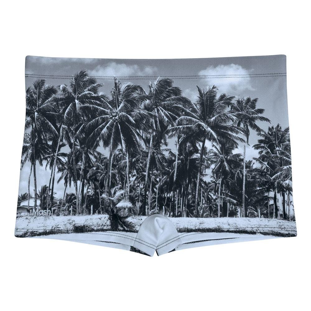 Sunga boxer estampada natural view Cinza