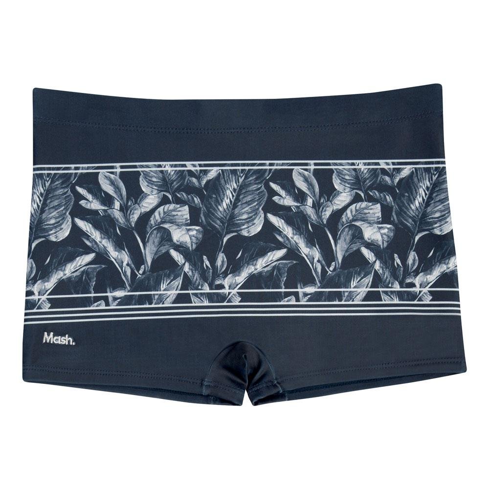 Sunga boxer estampada folhagens Azul