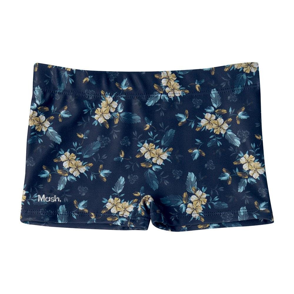 Sunga boxer estampada floral infantil