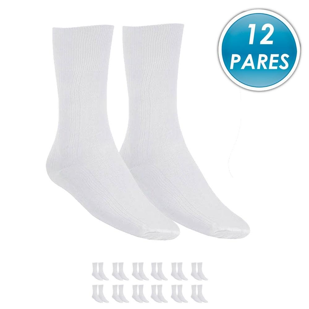 Kit 12 Pares Meia Social Top Fill Poliamida TF19 Branco