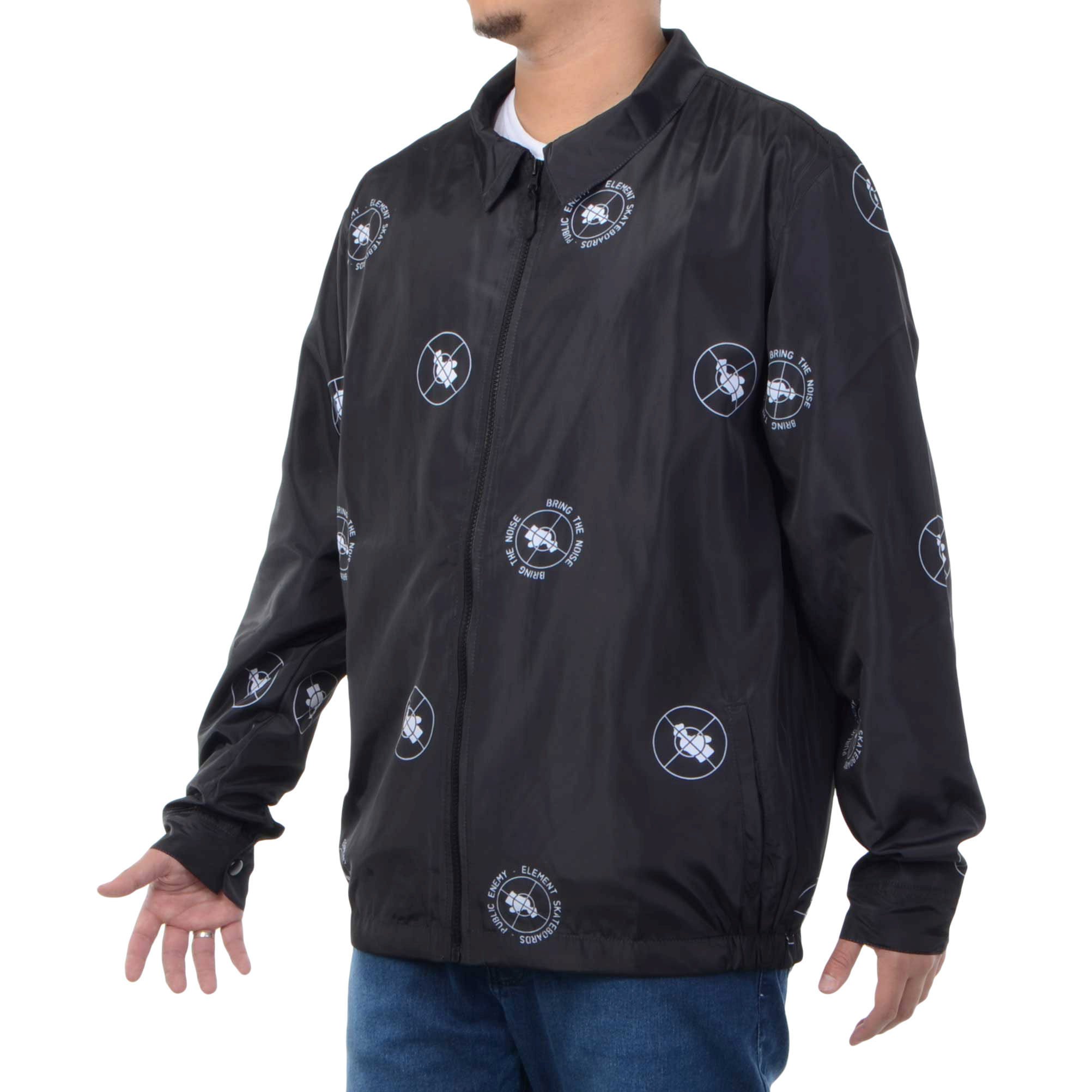 Jaqueta Masculina Element Pexe Parker Polka x Collab Public Enemy Preto