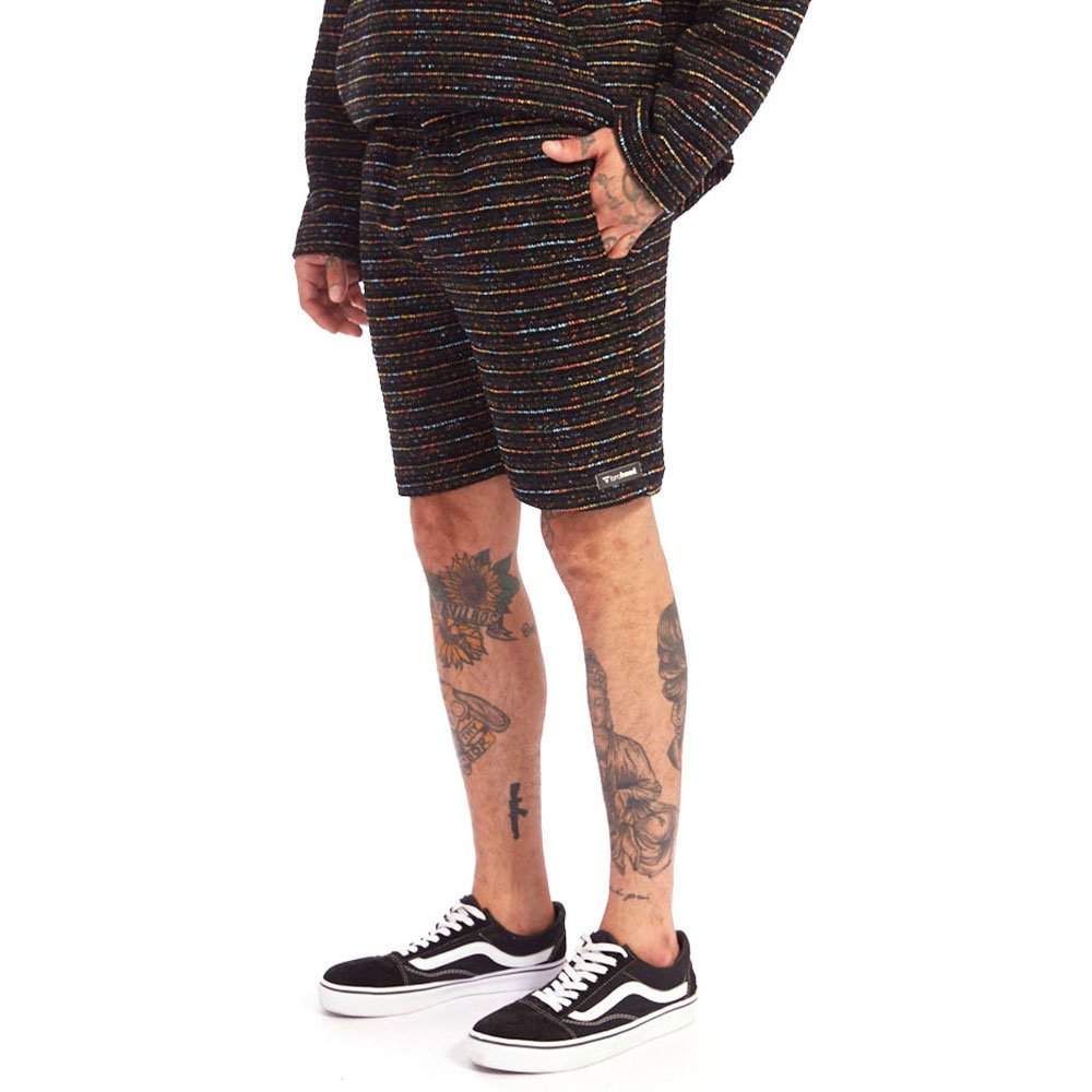Conjunto Tweed Masculino Blusão e Bermuda Preto Preto