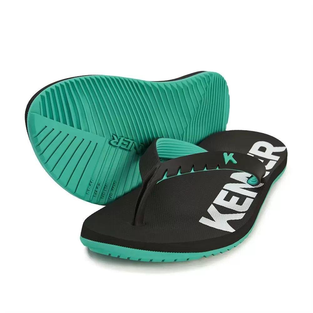 Chinelo Kenner Red DNN-03 Preto Verde Esmeralda Preto