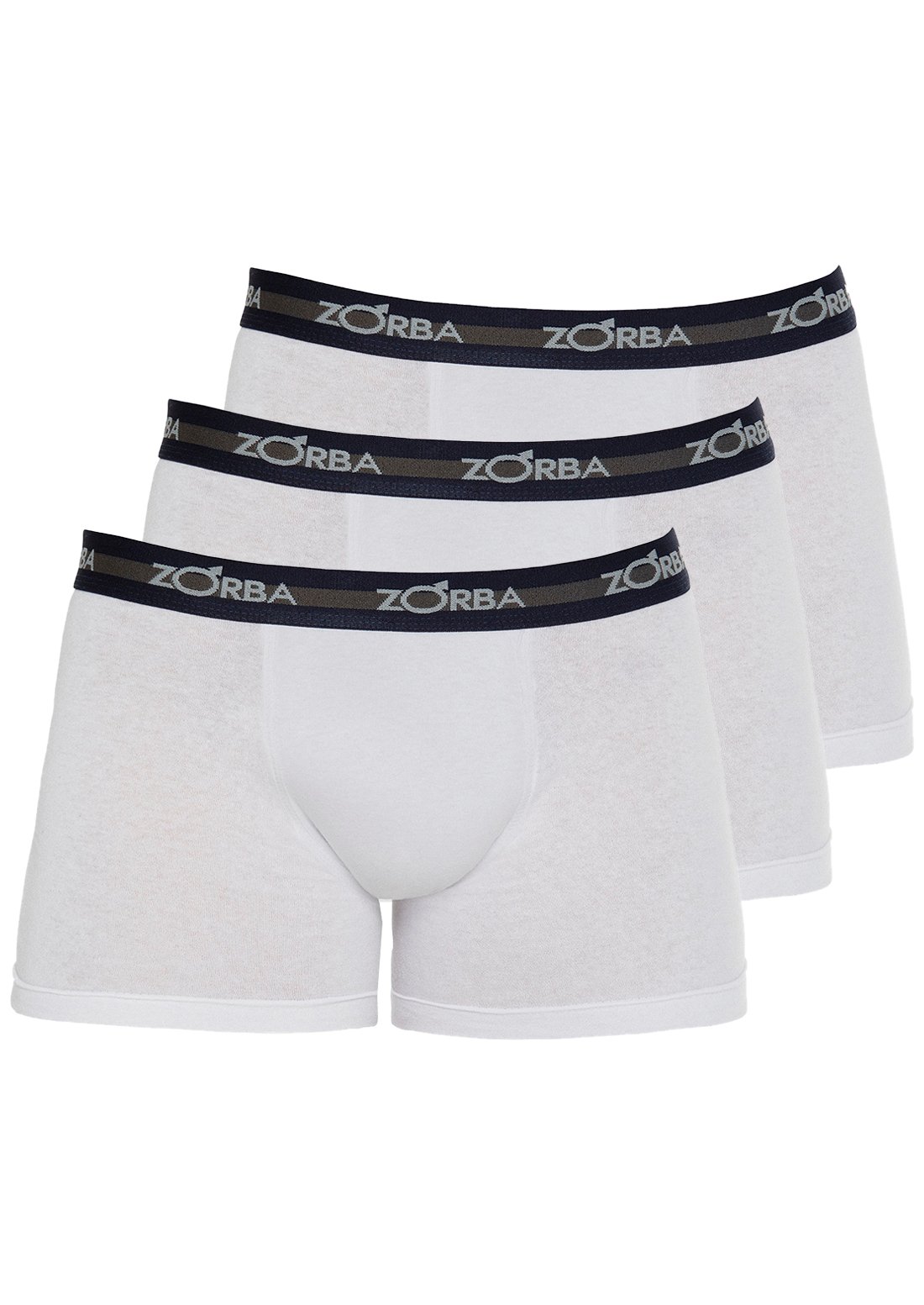Kit com 3 Cuecas Boxer Zorba 702 Branco