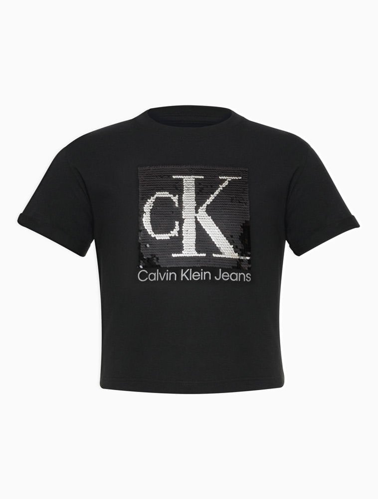 Camiseta Ckjg Logo Paete Reverso - Preto Preto