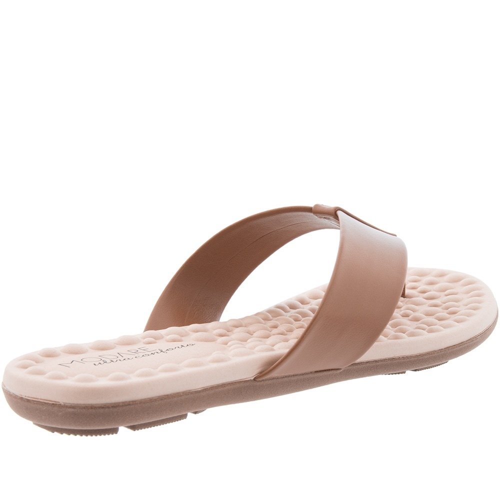 Chinelo Modare Ultraconforto Detalhe Tiras Caramelo Laranja