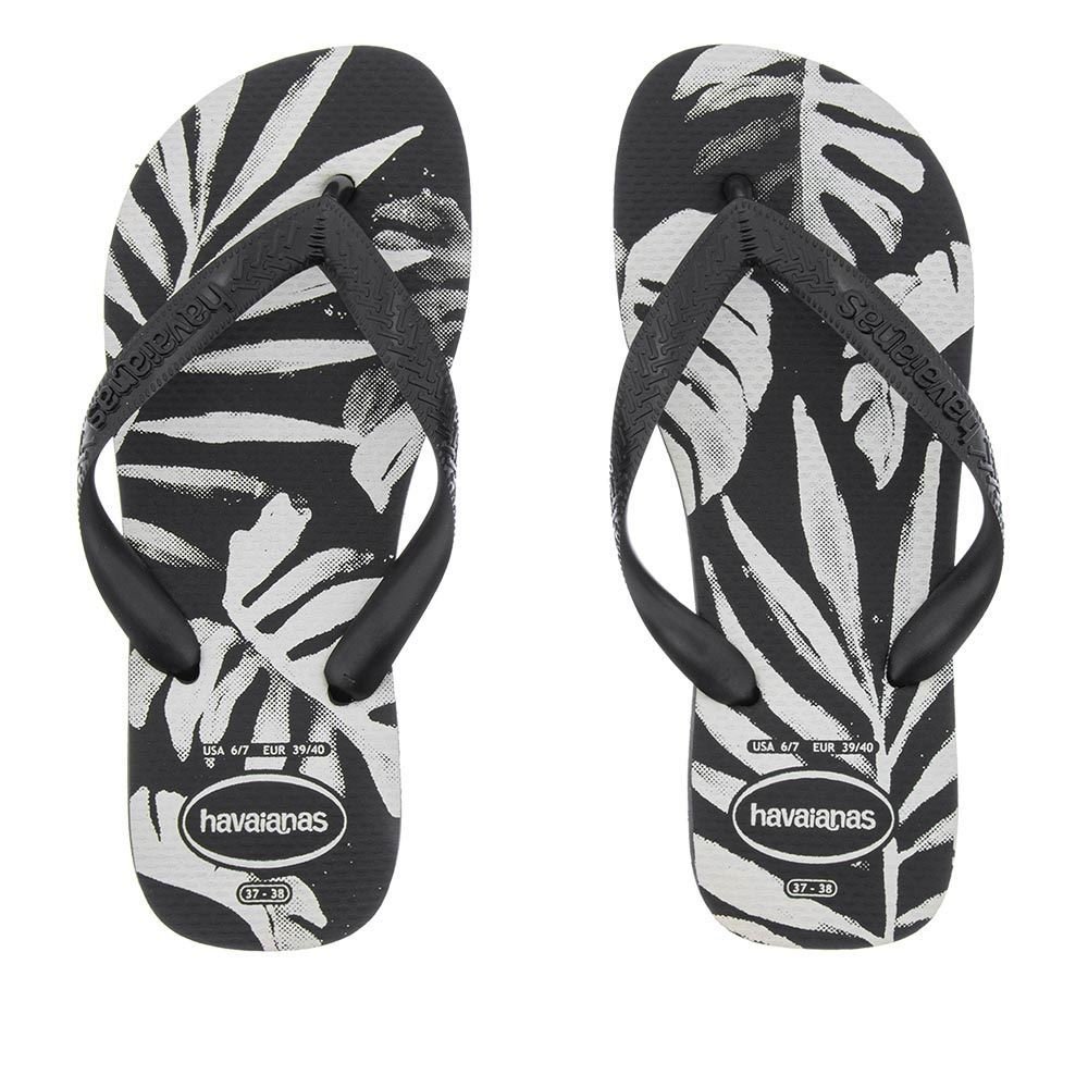 Chinelo Havaianas Aloha Floral Preto Preto