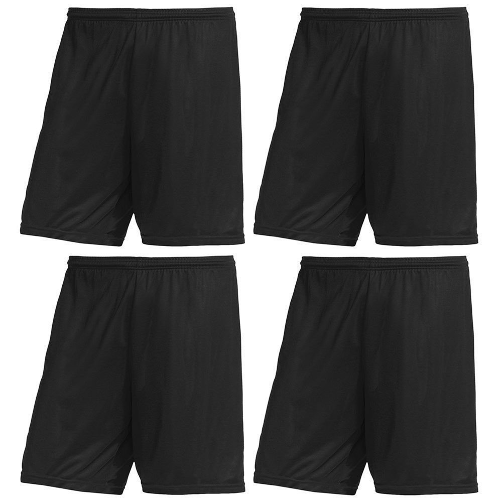 Kit 4 Calções PMC Futebol Plus Size Masculino Preto