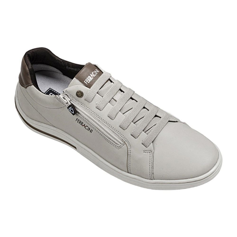 Sapatênis Ferracini Blend Zíper Masculina Bege