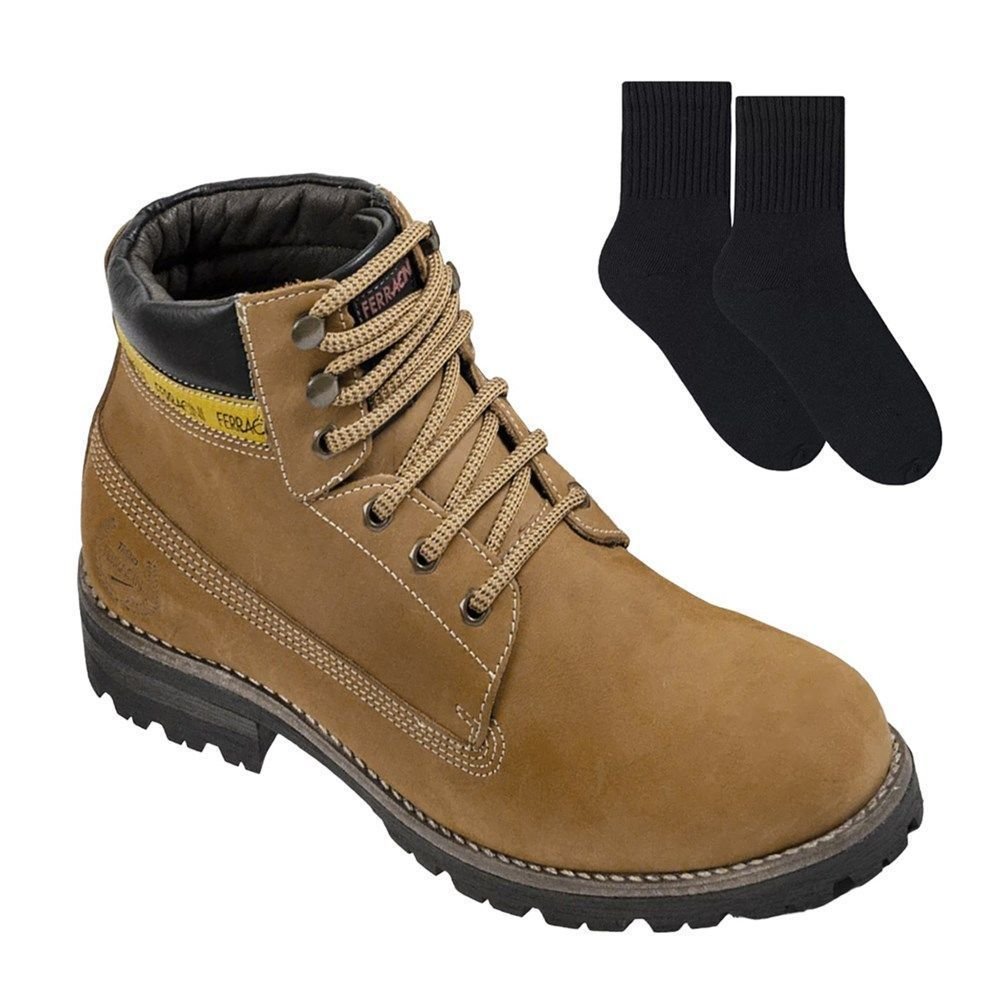 Kit Bota Ferracini Compass Masculina Marrom