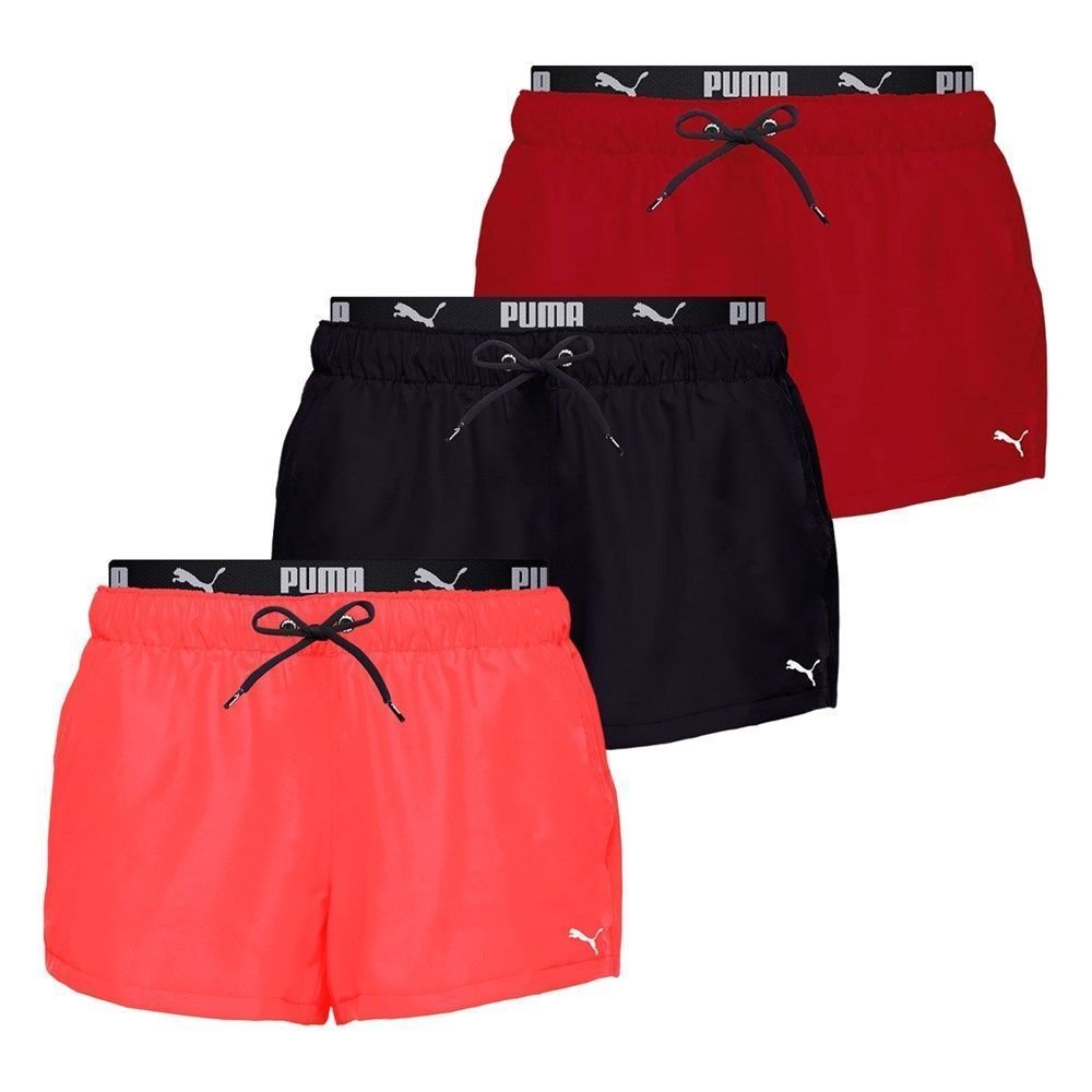 Kit 3 Shorts Puma Board Feminino Vermelho