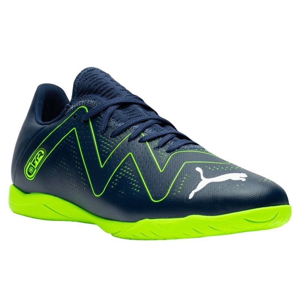Chuteira Futsal Puma Future Play IT Azul/Verde