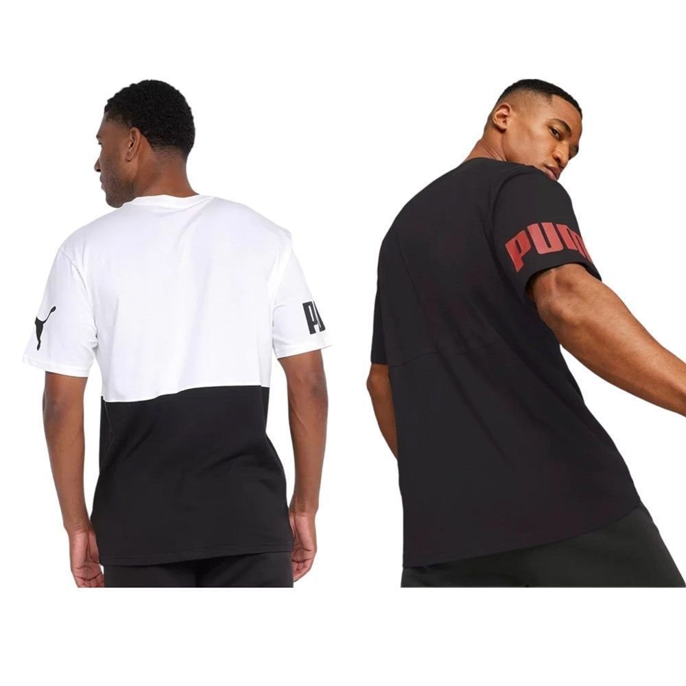 Kit 2 Camisetas Puma Power Colorblock Masculina Preto