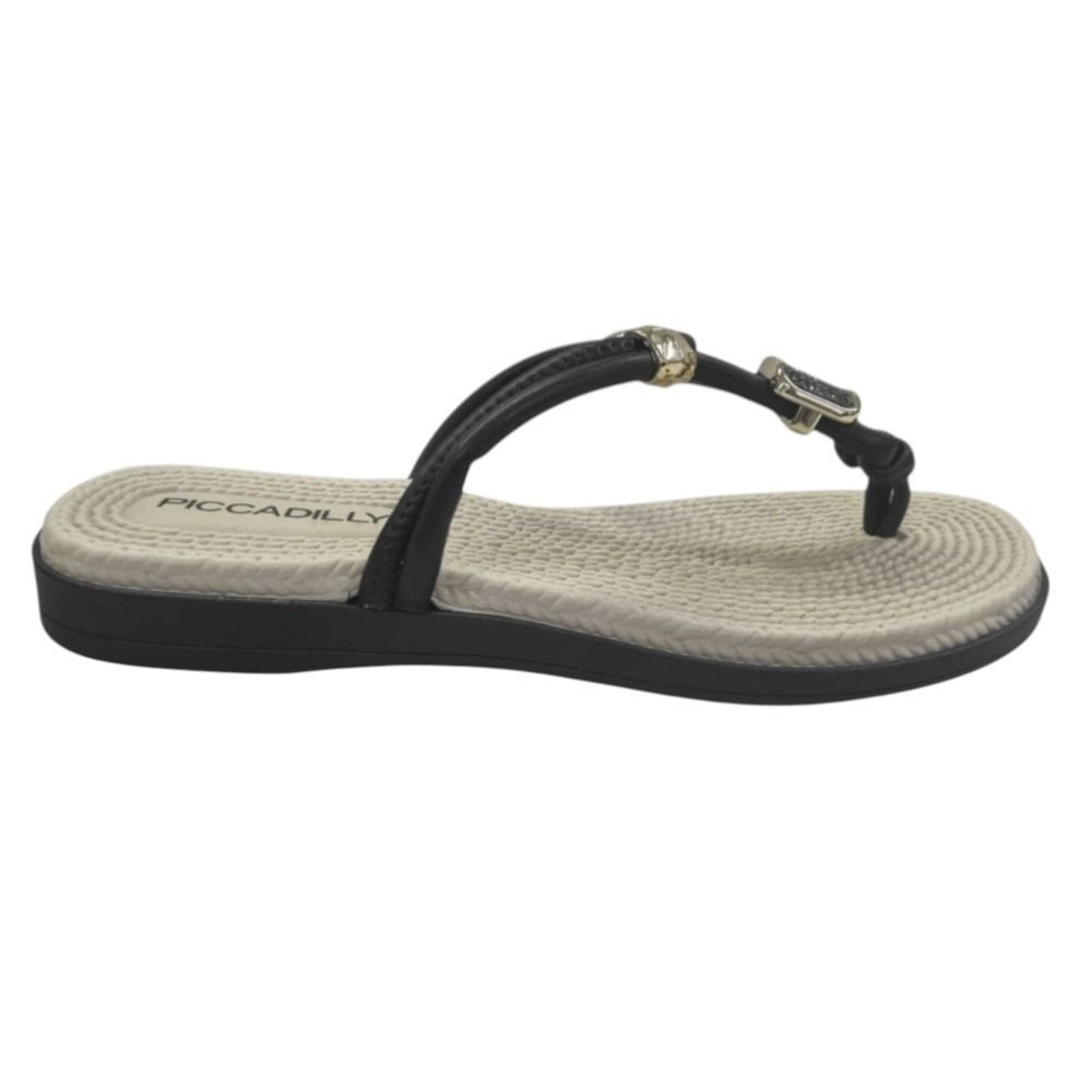 Chinelo Rasteirinha Piccadilly Adla Feminino Preto