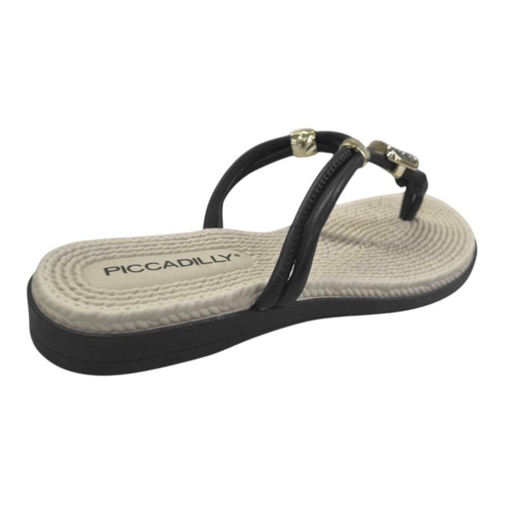 Chinelo Rasteirinha Piccadilly Adla Feminino Preto