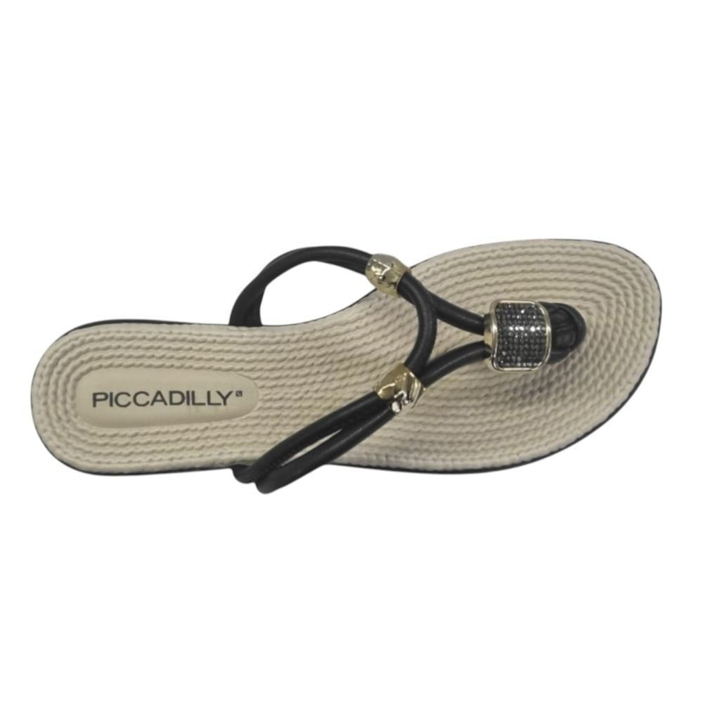 Chinelo Rasteirinha Piccadilly Adla Feminino Preto