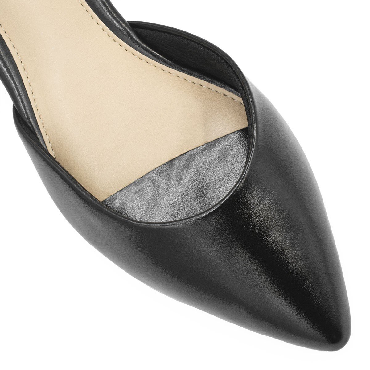 Sapatilha Slingback Bico Fino Emma Preta Preto