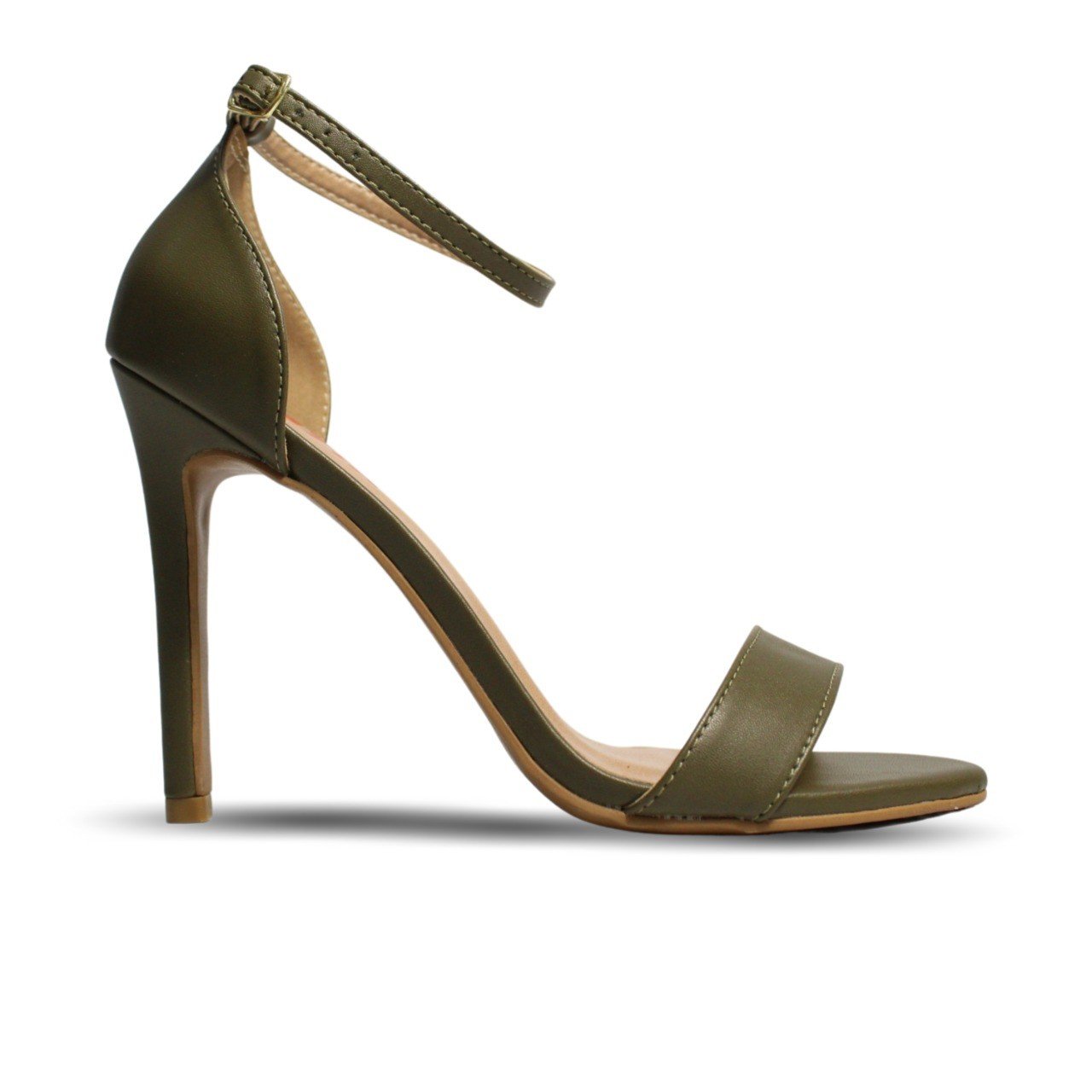 Sandália Maya Salto Fino Verde Militar