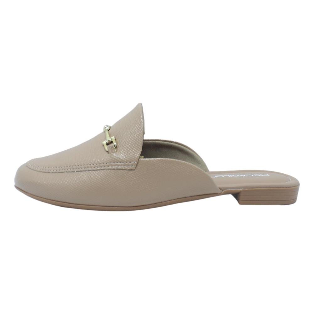 Sapato Feminino Mule Antonela Salto Baixo Bege