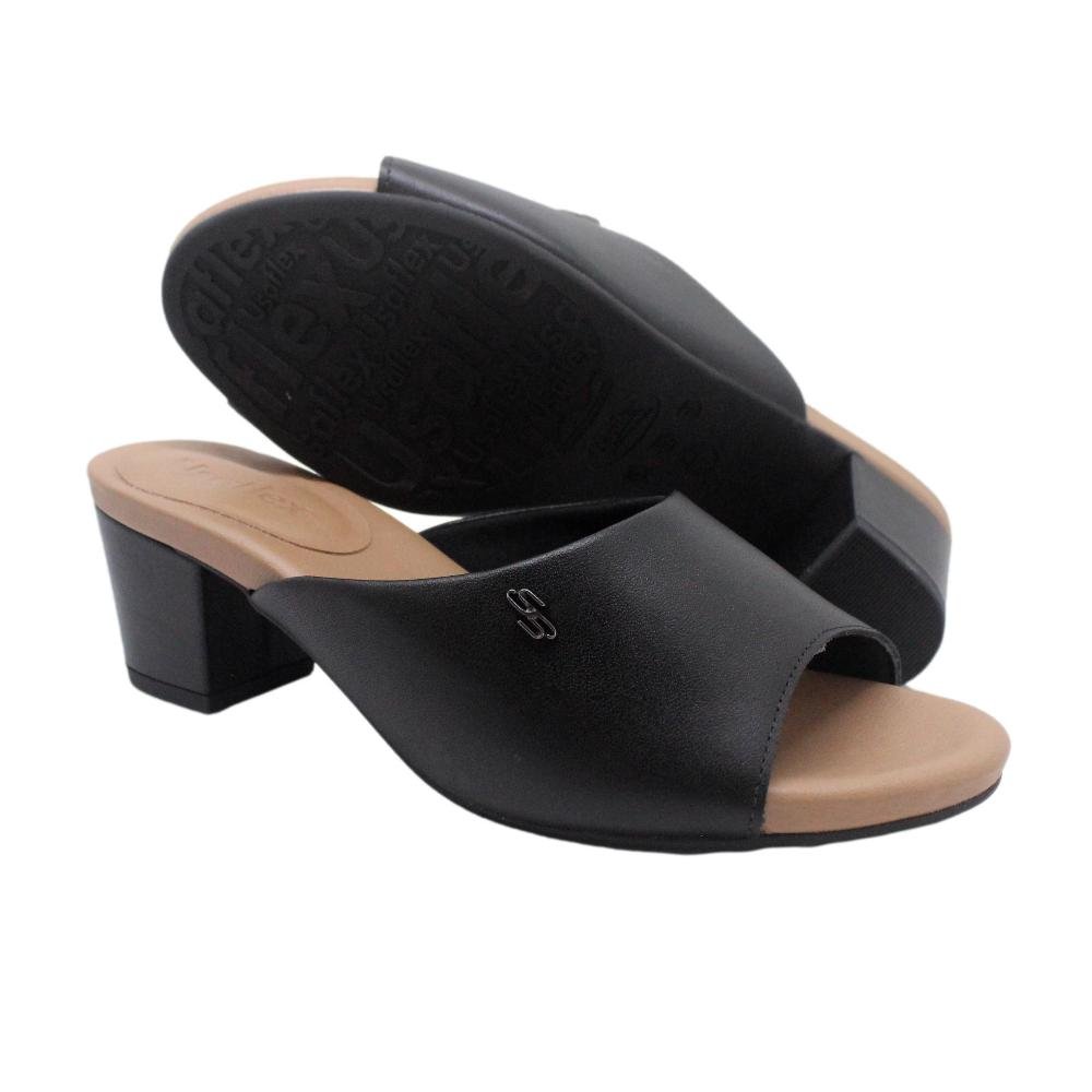 TAMANCO SALTO BLOCO COURO PRETO BÁSICO Y8216 Preto