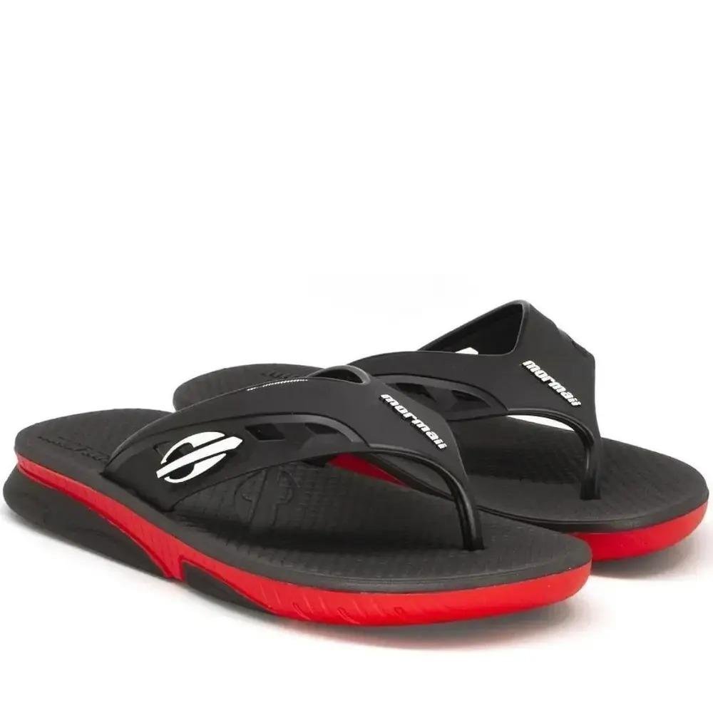 CHINELO MORMAII GRENDENE MASCULINO 11678 Preto/Vermelho