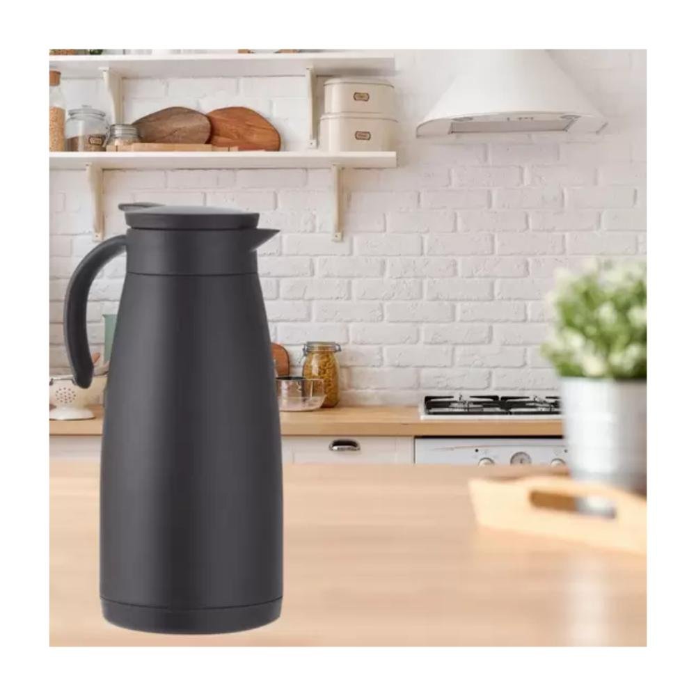 Garrafa Térmica Parede Dupla Aço Inox 1 L Daily Preto Mimo Style Preto
