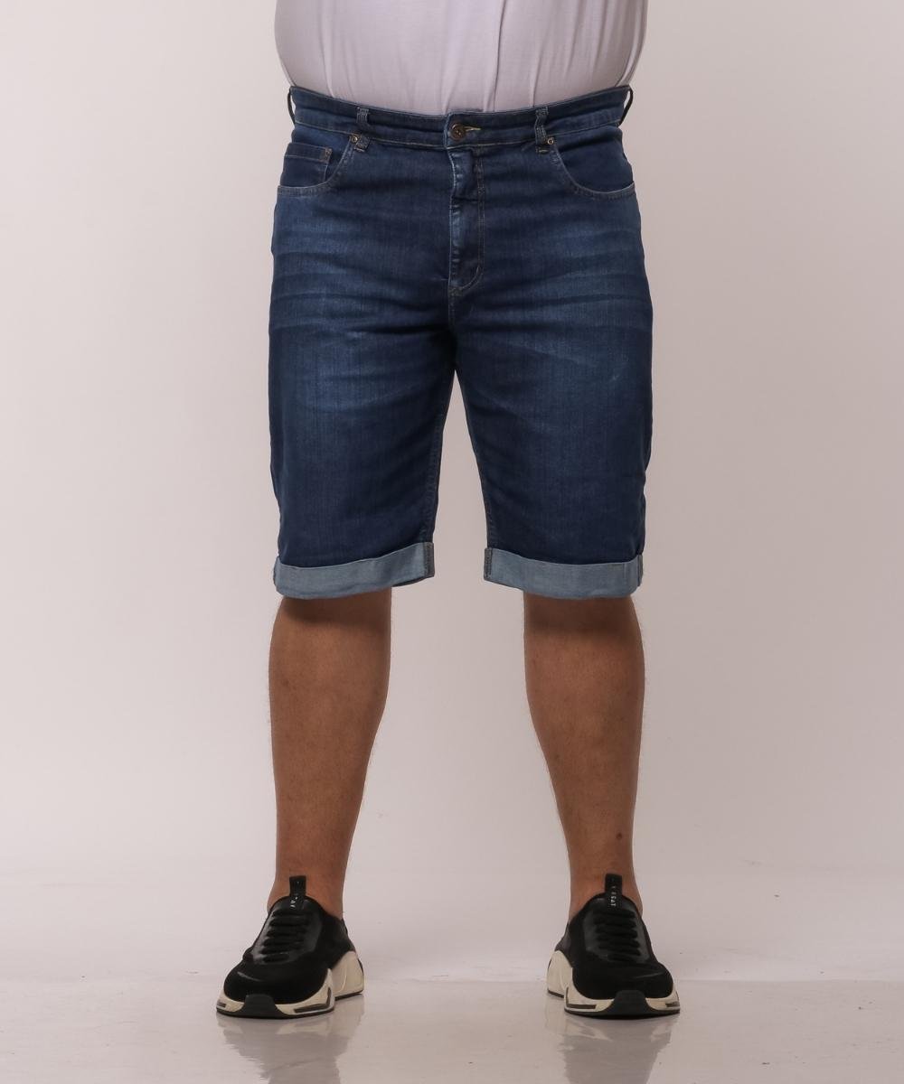 Bermuda Plus Size Masculina Allmaria Azul