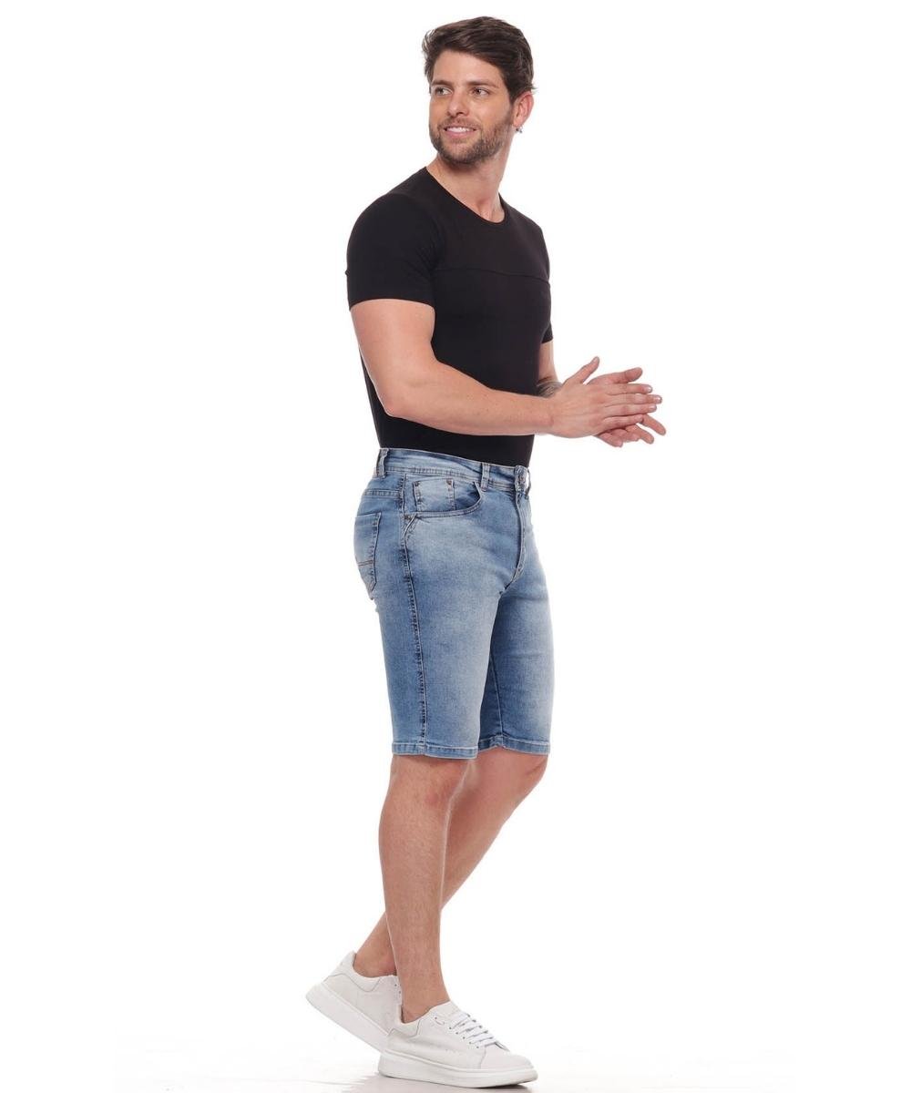 Bermuda Jeans Masculina Tradicional Allmaria Azul