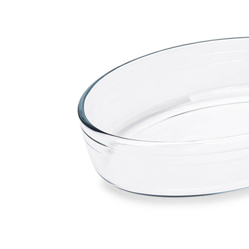 Forma de Vidro Oval Cheff 1,6L - Brinox 0206/305 Branco
