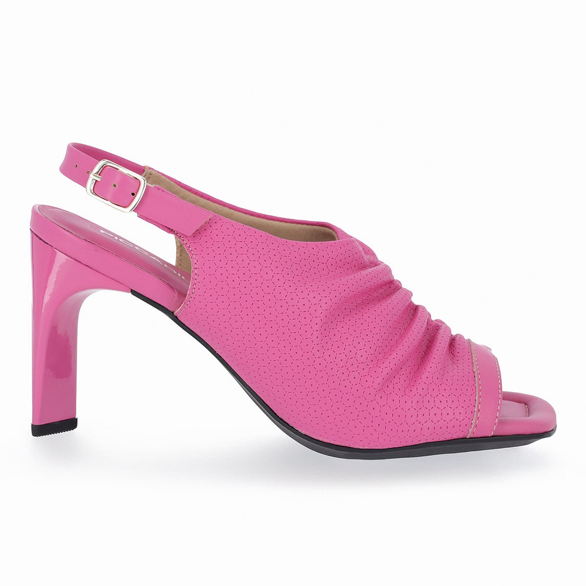 Sandalia Claudine Salto Alto Rosa Rosa