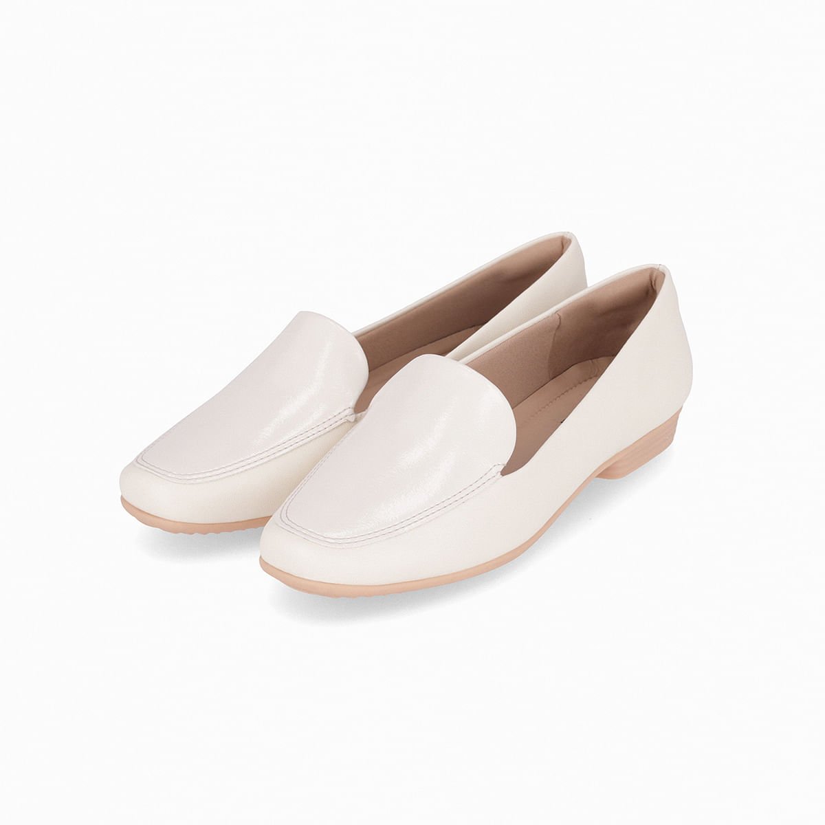 Loafer Raquel Salto Baixo Branco