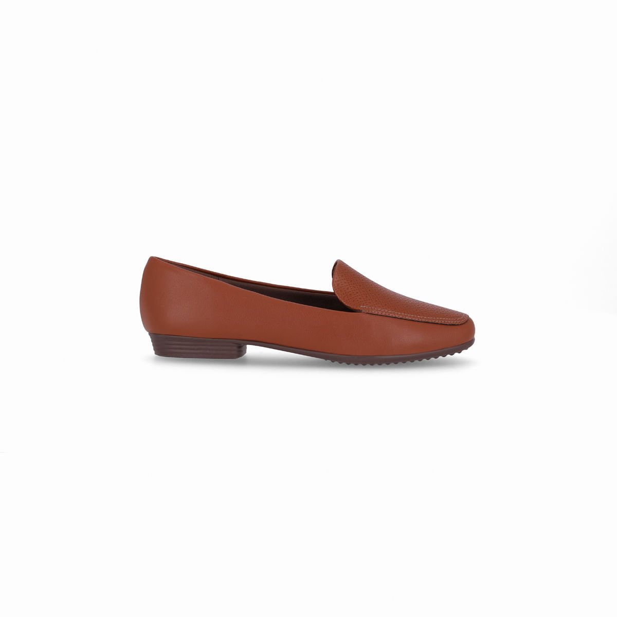 Loafer Raquel Salto Baixo Conhaque Conhaque