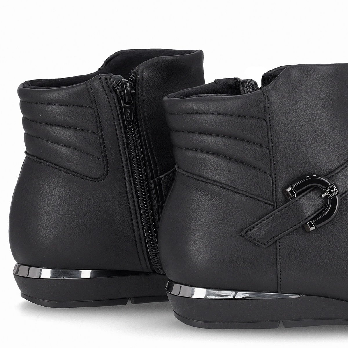 PICCADILLY MAXI - Bota Fernanda Cano Curto Salto Baixo Preto Preto