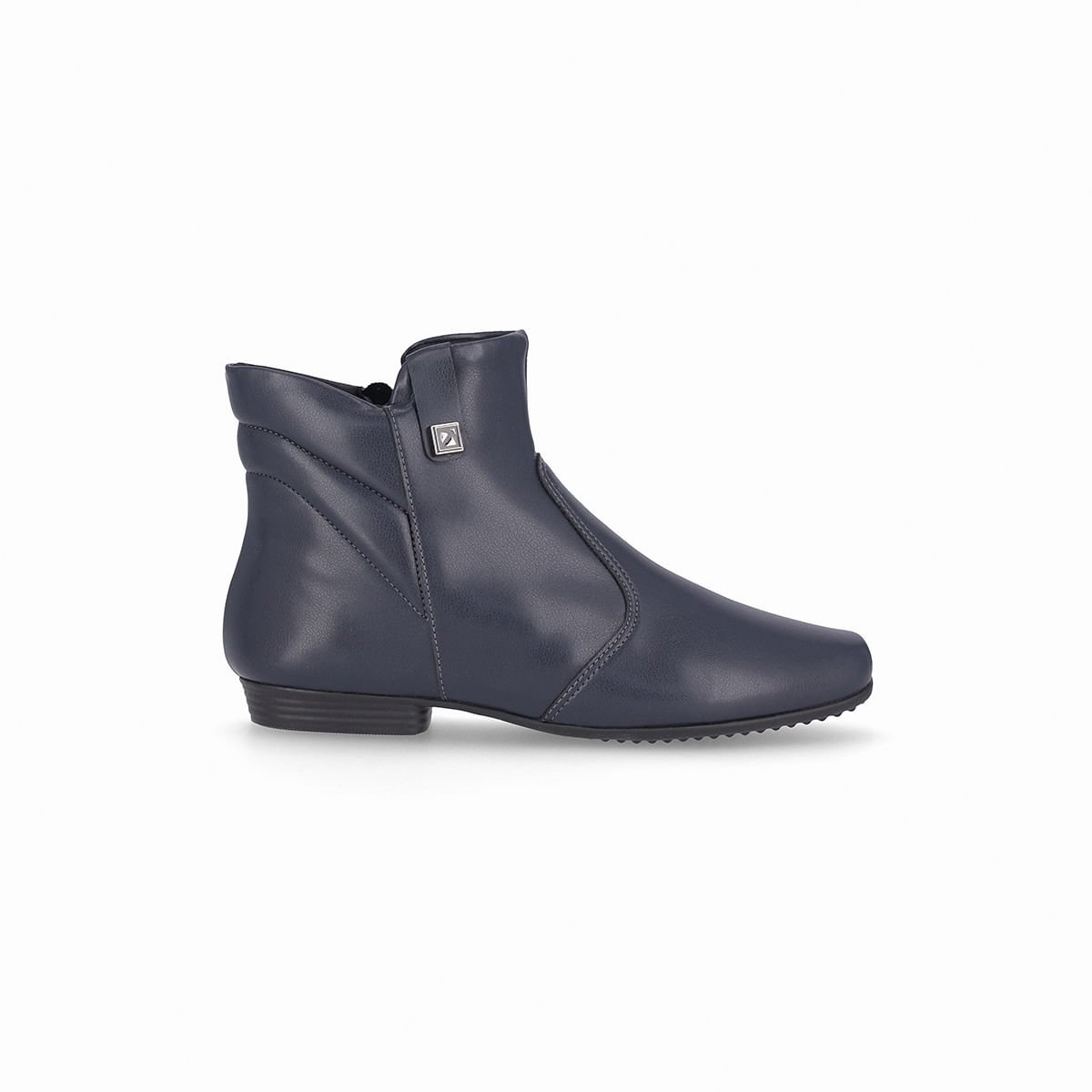 Bota Raquel Cano Curto Salto Baixo Navy Navy