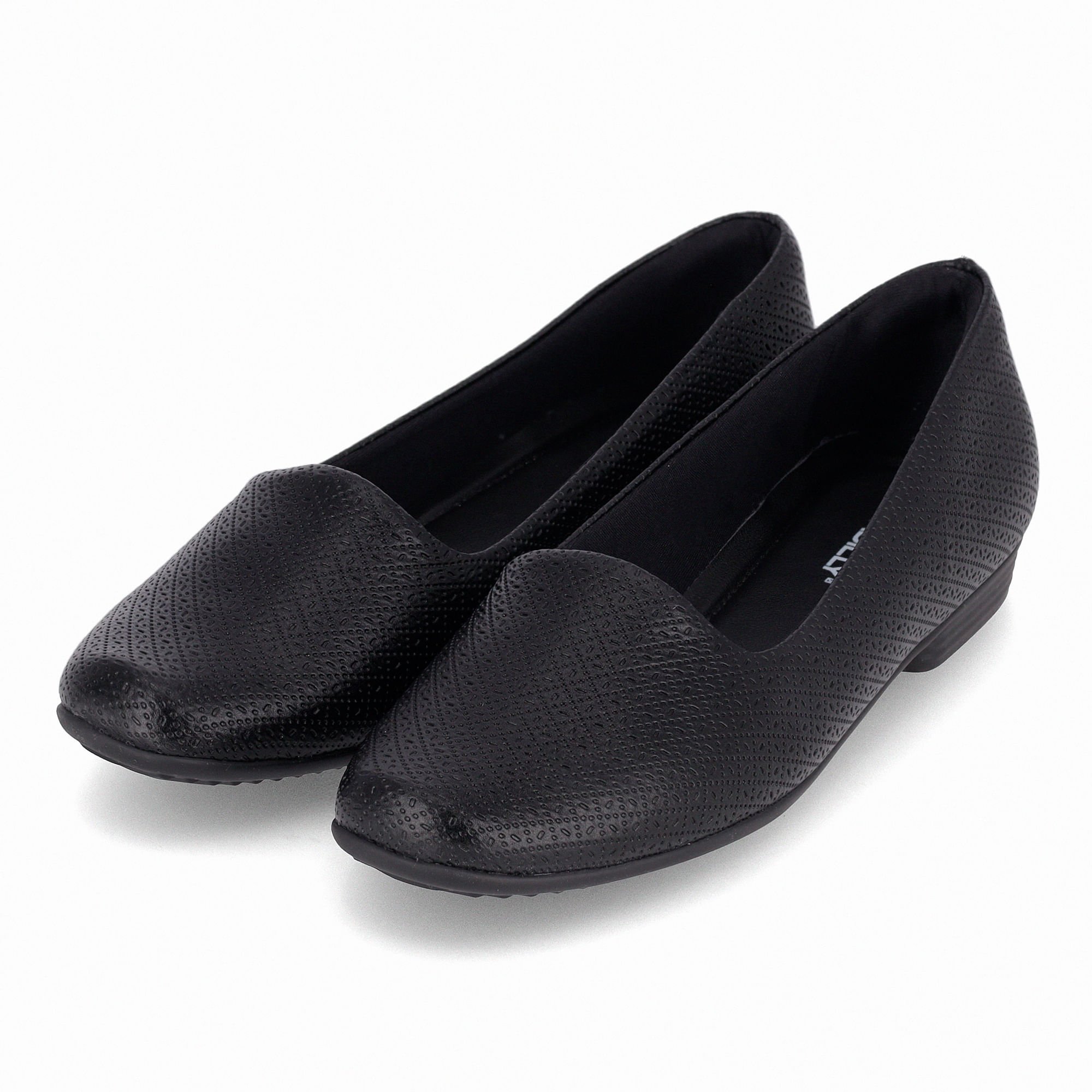 Sapatilha Raquel Salto Baixo Preto Preto