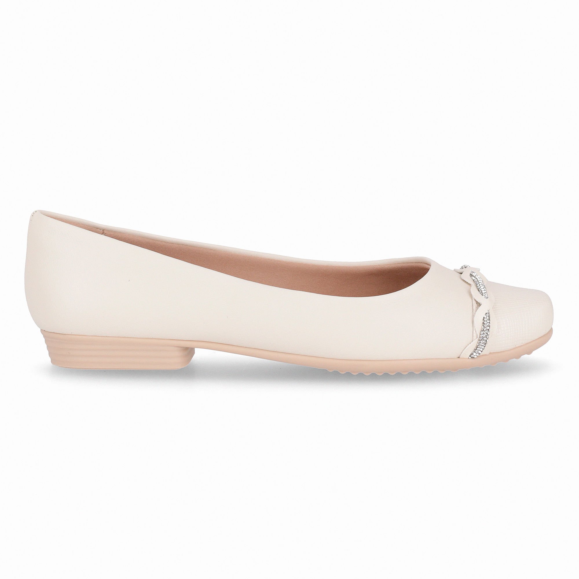 Sapatilha Raquel Salto Baixo Off White Off White