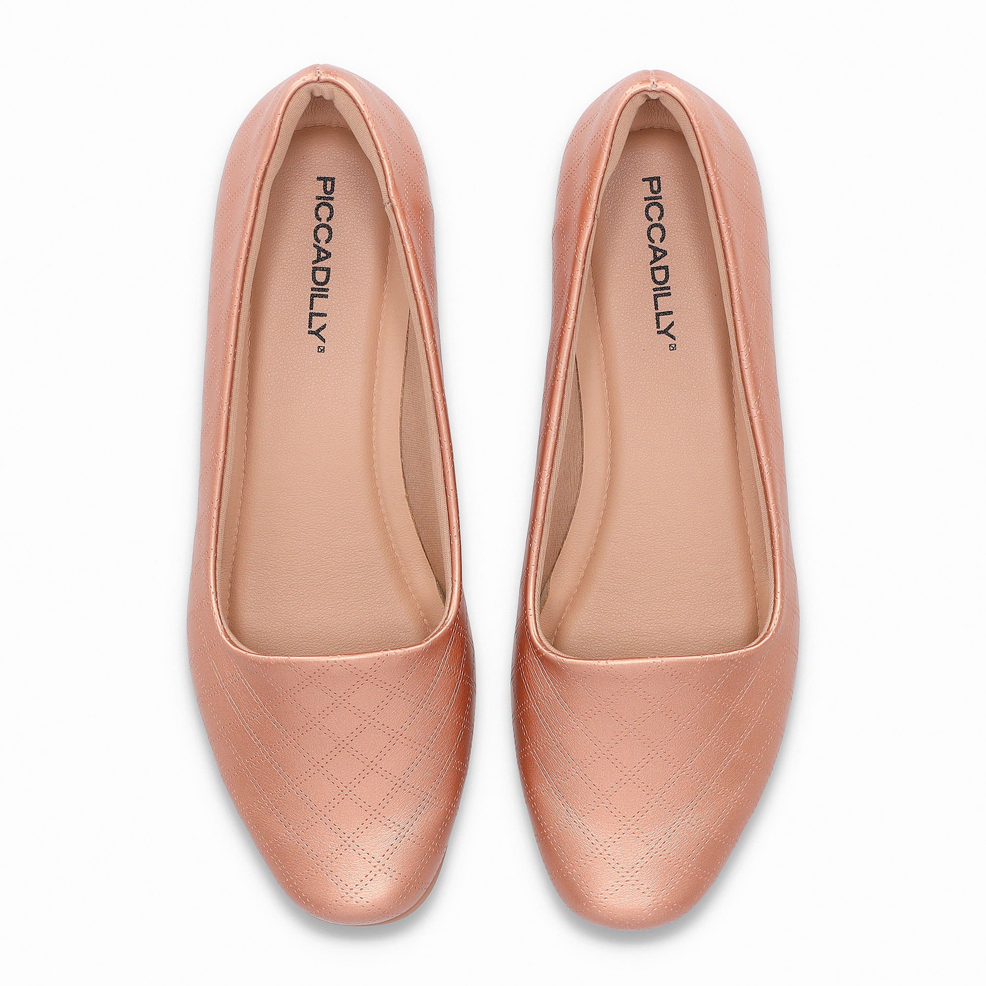Sapatilha Raquel Salto Baixo Ouro Rosado Rose Gold
