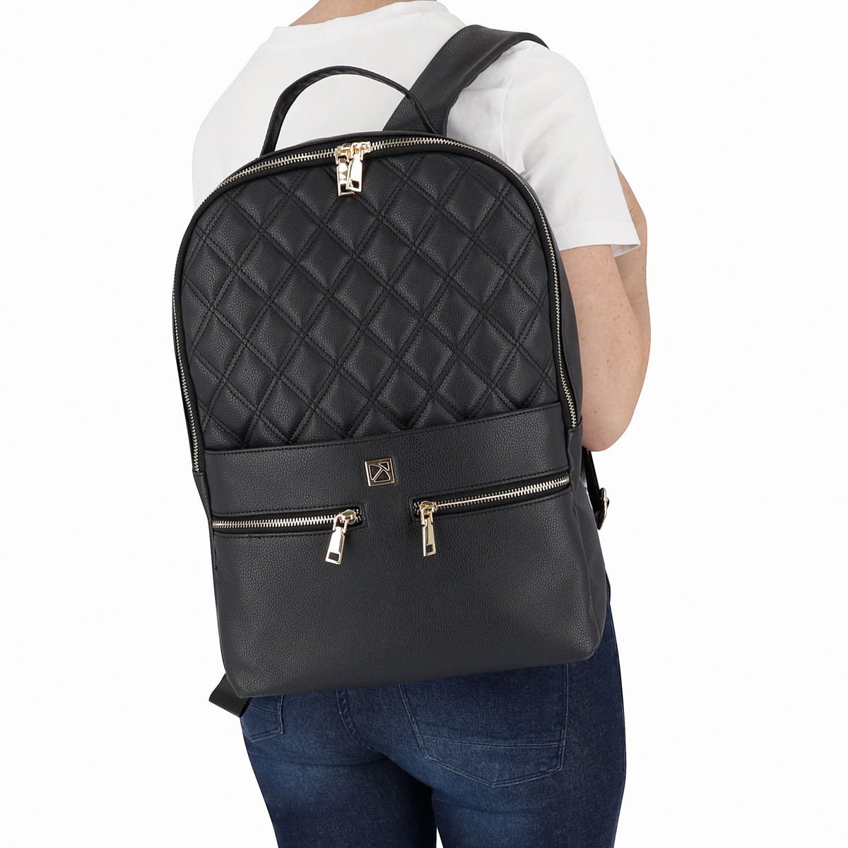 Mochila Bruna Backpack Grande Preto Preto