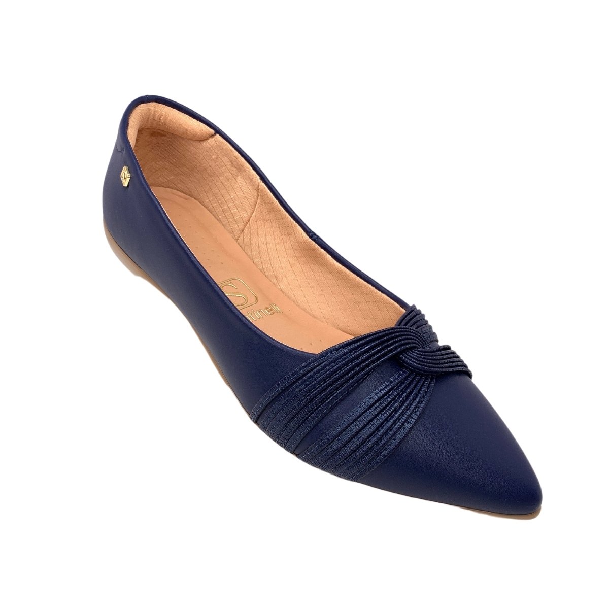 Sapatilha Bico Fino Santinelli Feminina 1266616231 - Marinho Azul