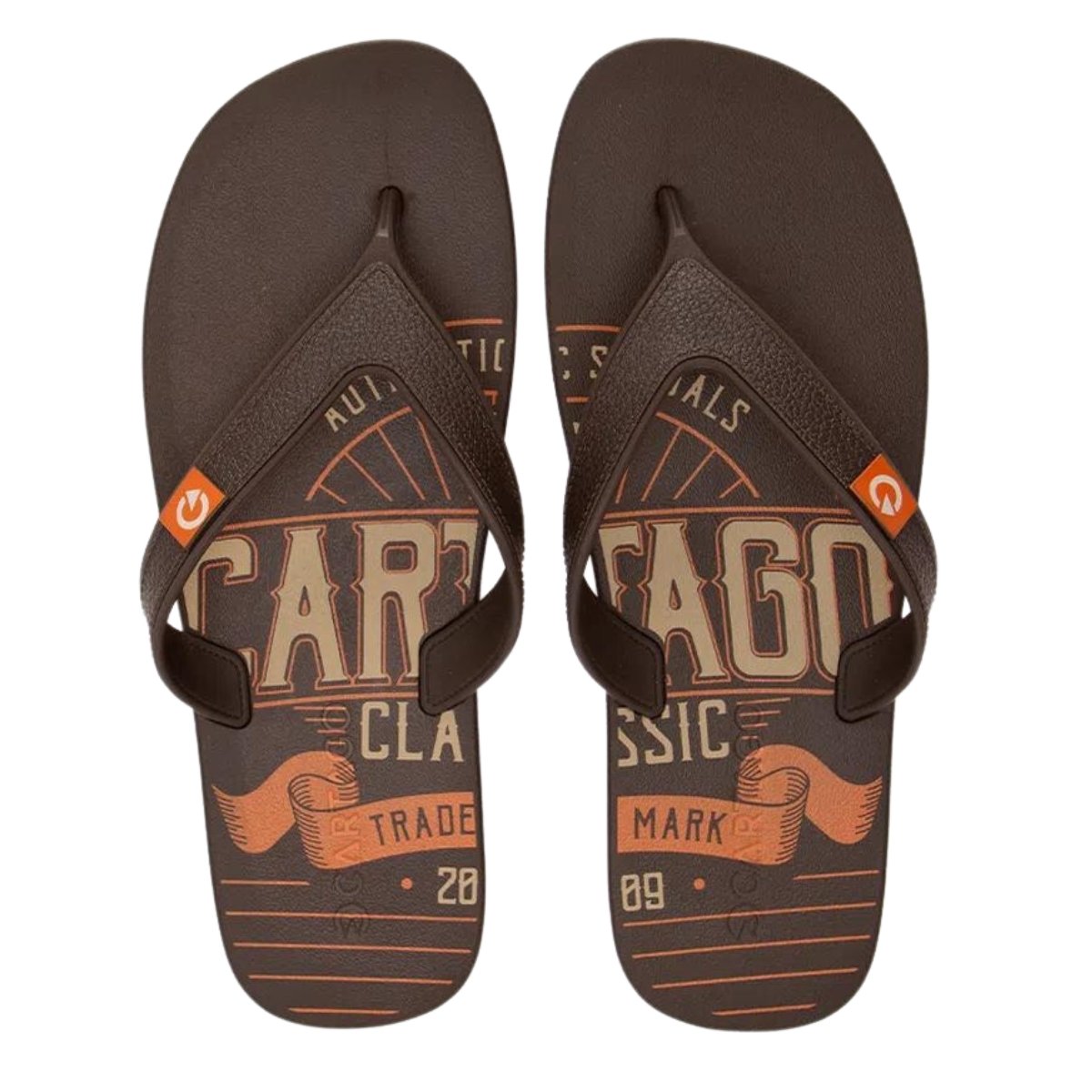 Chinelo Casual Cartago Masculino 10738 - Marrom Marrom