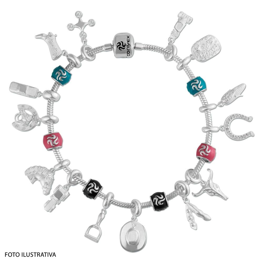 Berloque de Prata Bota Coleção Agro 12x7mm Prata