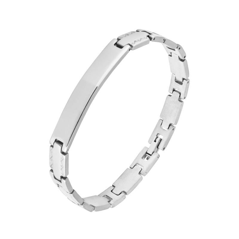 Pulseira de Aço Fire 8mm 21cm Prata