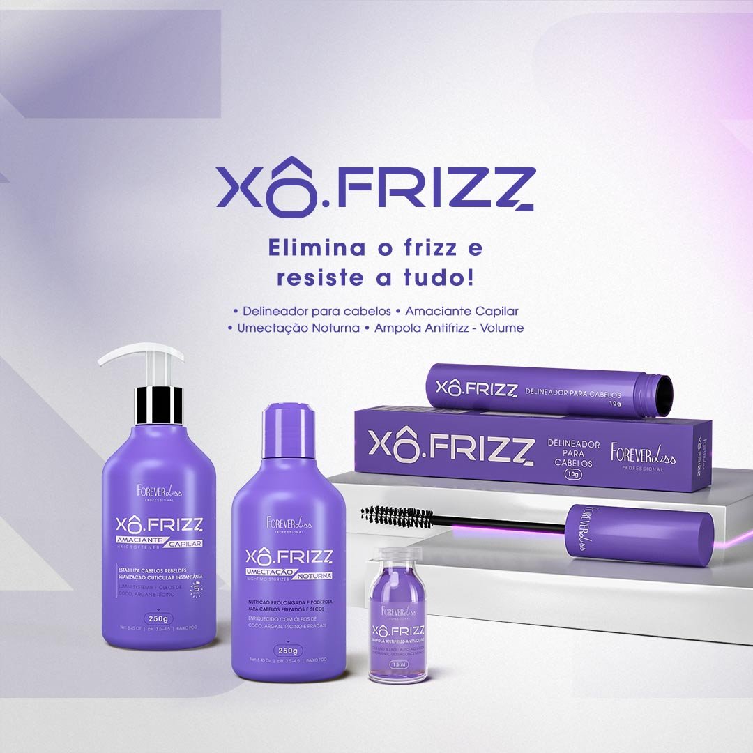 Combo 2 Xô Frizz Modelador de Fios Forever Liss ÚNICO