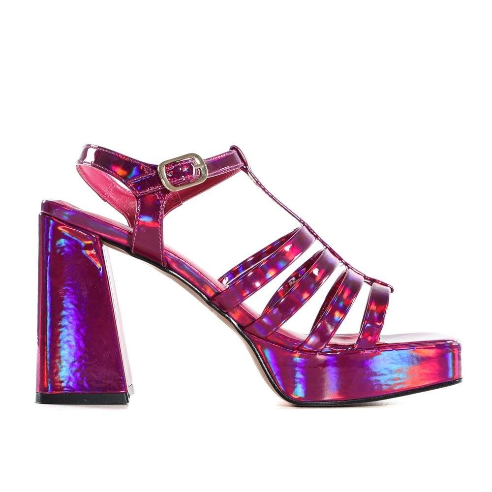 Sandália Feminina Zariff Pink Holográfica Rosa