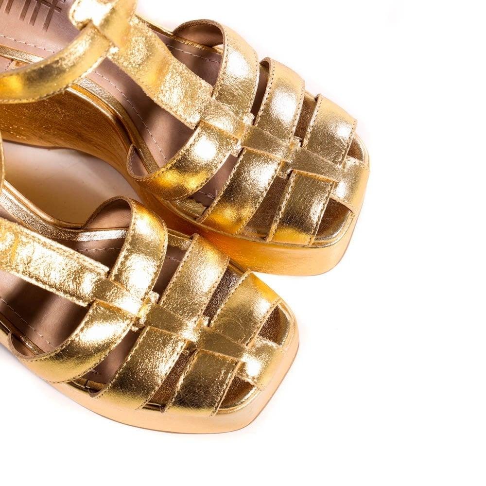 Sandália Zariff 216470913 Feminino Dourado