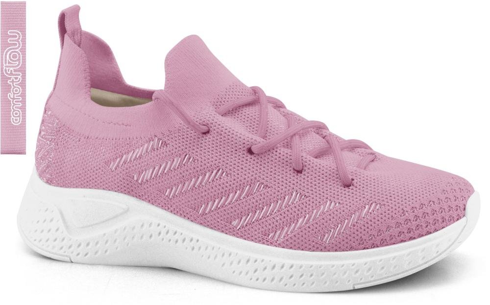 Tênis Feminino Comfortflex Knit 2358415 Babaloo Rosa