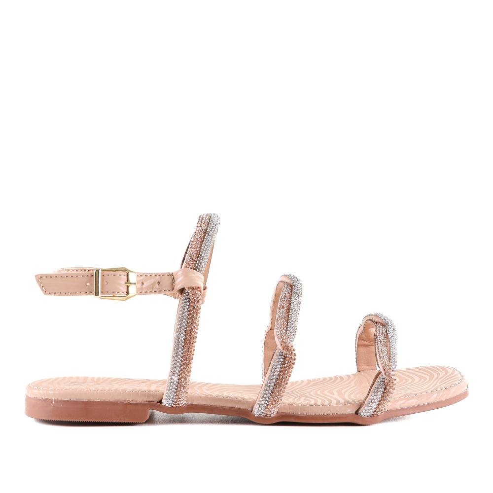 Sandália Rasteira Feminina Zariff Bege Bege